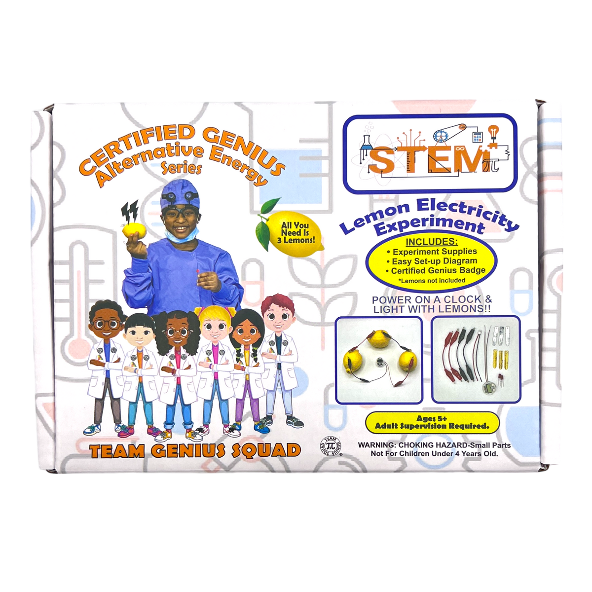 Lemon Electricity STEM Experiment Lab Kit from Team Genius Squad Store
